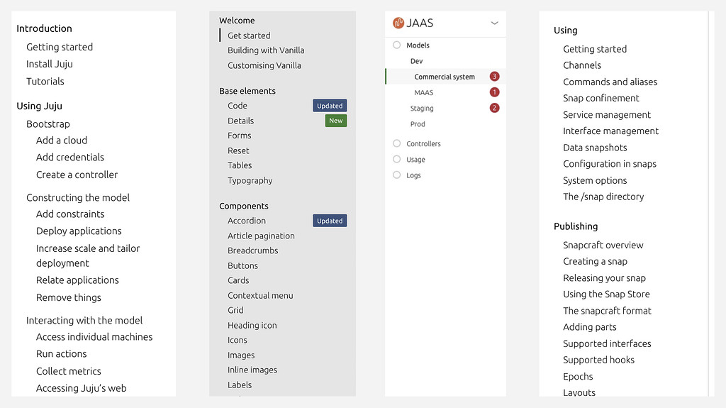 Sidebar - Vertical navigation patternd - Design System - Ubuntu ...