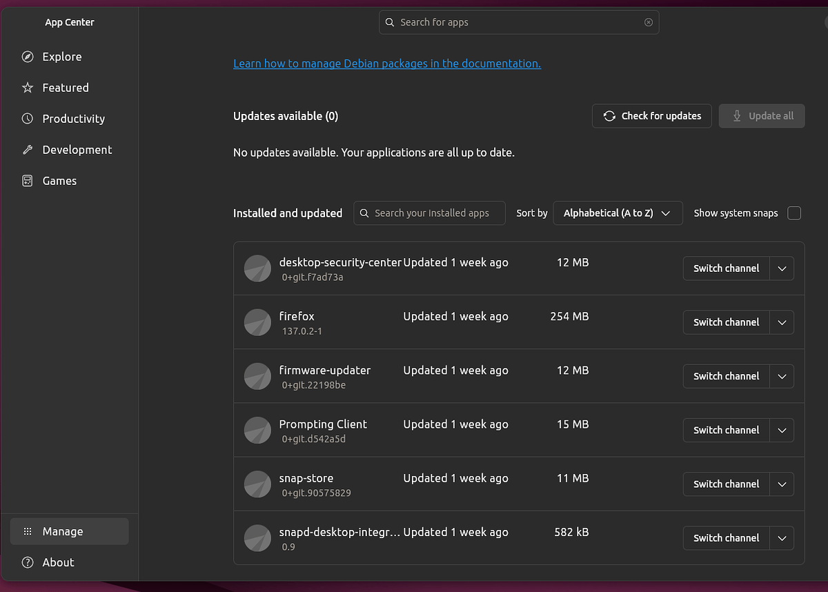 25.04 App Center Manage page missing installed apps icons - Support and ...