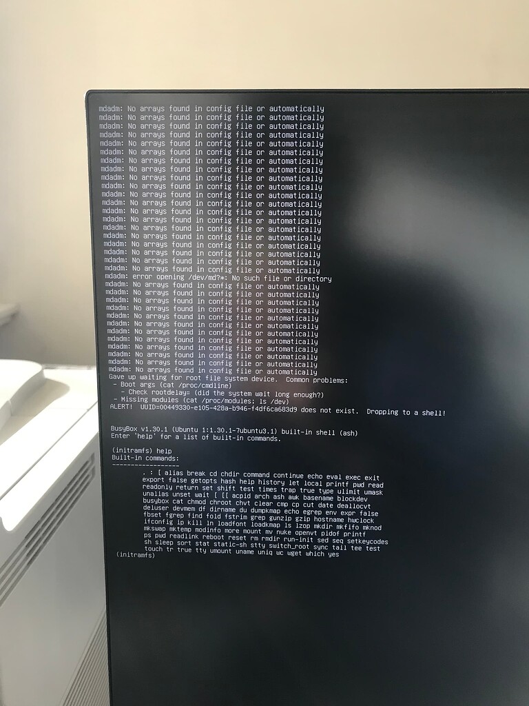 Mdadm: no arrays found in config file or automatically - Support and Help - Ubuntu Community Hub
