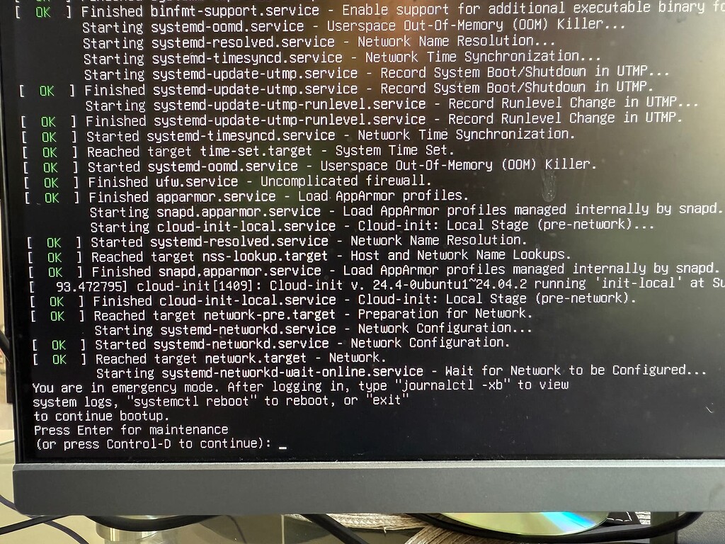 Multiple Ubuntu drives in server - boots into emergency mode - Support and Help - Ubuntu ...