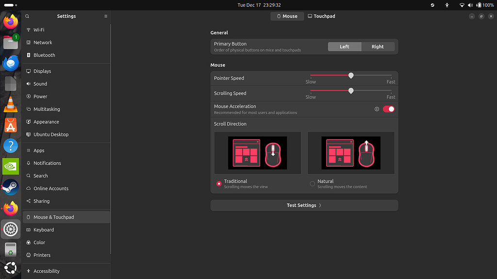 Requesting to add "scrolling speed" for both Mouse & Touchpad on Ubuntu 25.04 and later ...