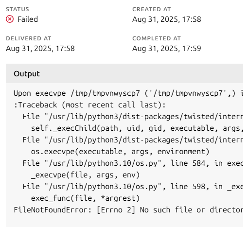 Landscape remote script execution error "No such file or directory: /tmp/..." - Support and Help ...